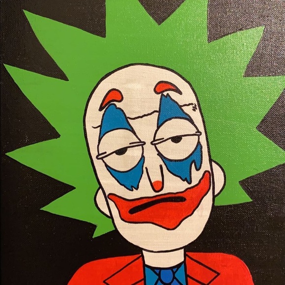 Wall Decor | Rick And Morty Joker Acrylic Painting | Poshmark